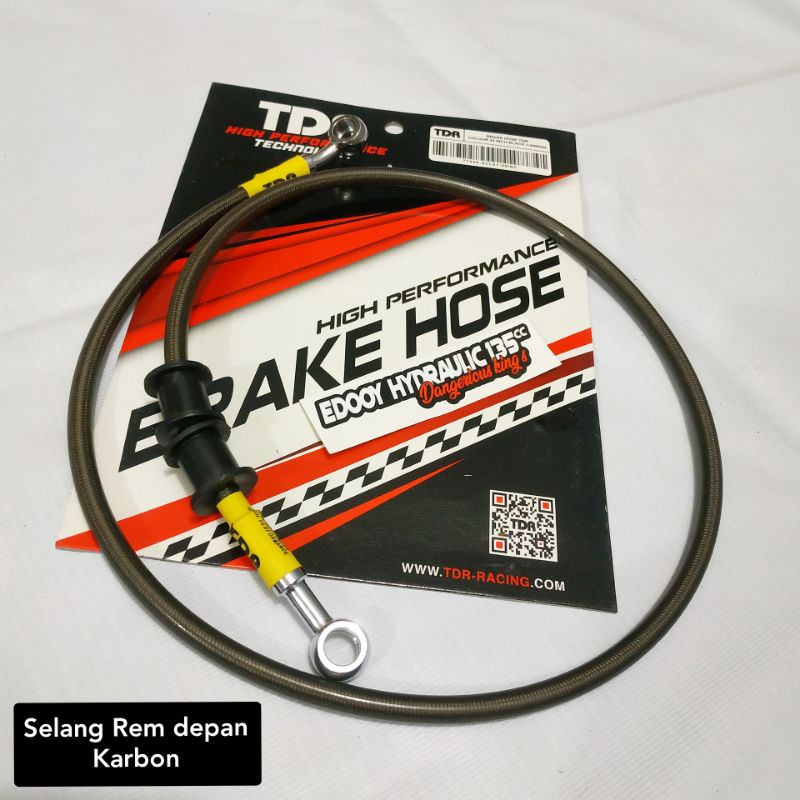 Jual SELANG REM DEPAN TDR KARBON 35 INC - SELANG REM TDR RX KING TIGER NINJA DLL (KARBON ...
