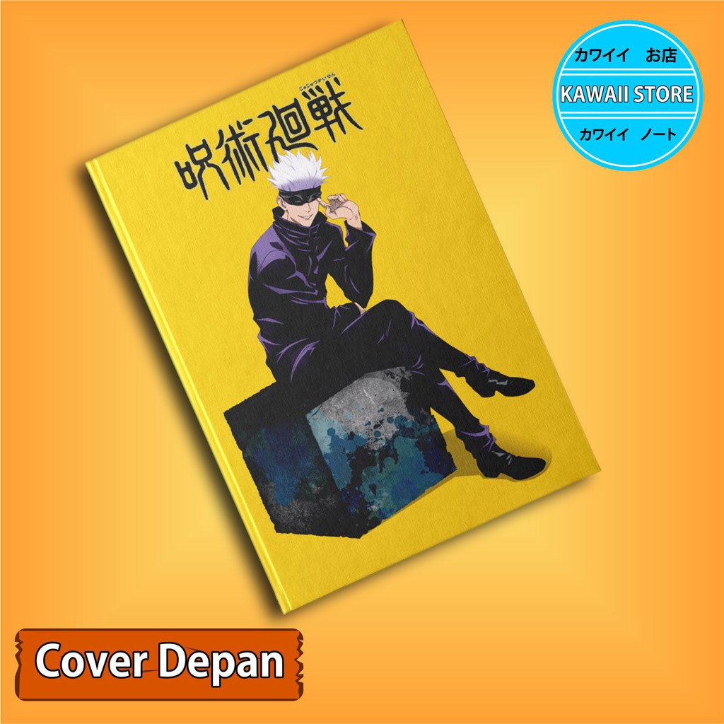 Jual Notebook / Pocket book Hard Cover Anime Jujutsu Kaisen SATORU GOJO ...