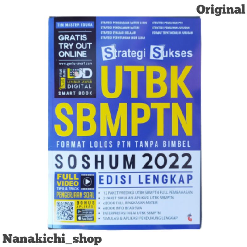 Jual BUKI STRATEGI SUKSES UTBK SBMPTN FOMAT LULUS PTN TANPA BIMBEL ...