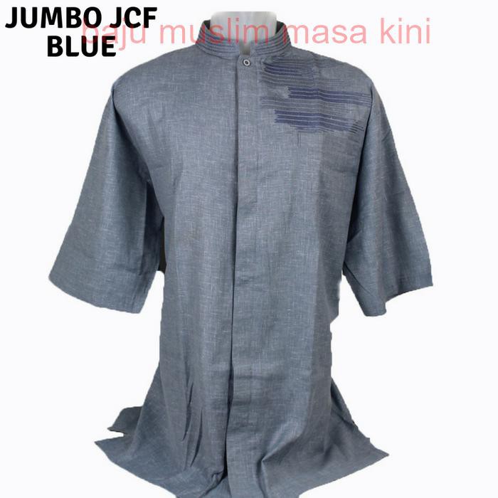 Jual Baju Koko JUMBO JCF Blue - Merah Muda | Shopee Indonesia