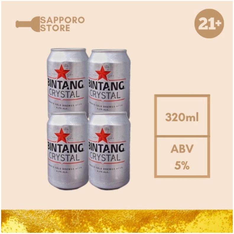 Jual Bintang Crystal Can 4 Pack | Shopee Indonesia