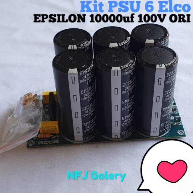 Jual Elco Epsilon Original PSU 6 ELCO 10000uf 100V Kapasitor Transistor ...