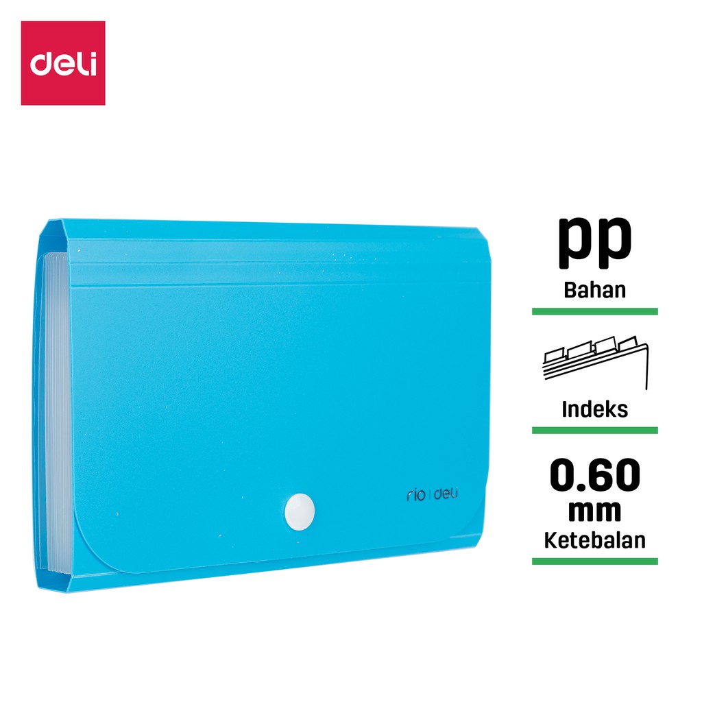 Jual Deli Expanding File Penutupan Snap yang mudah 12 Pembagi dengan ...