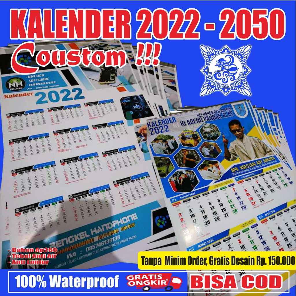 Jual CETAK KALENDER 2023 - 2050 KALENDER BTS KALENDER PENCAK SILAT ...
