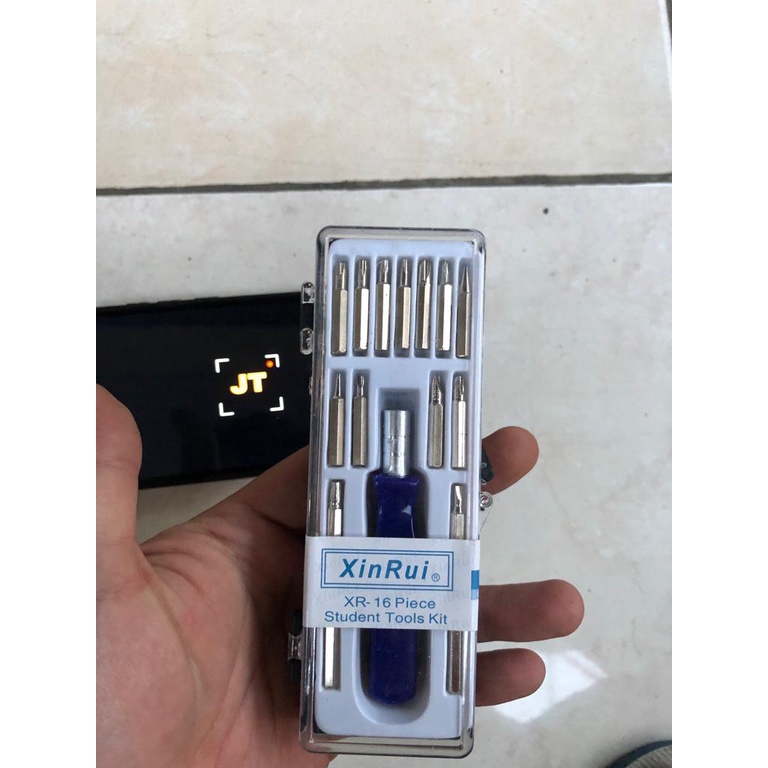 Jual Obeng Set 16 in 1 Kotak dan BULAT Mini / Obeng Set Multifungsi ...