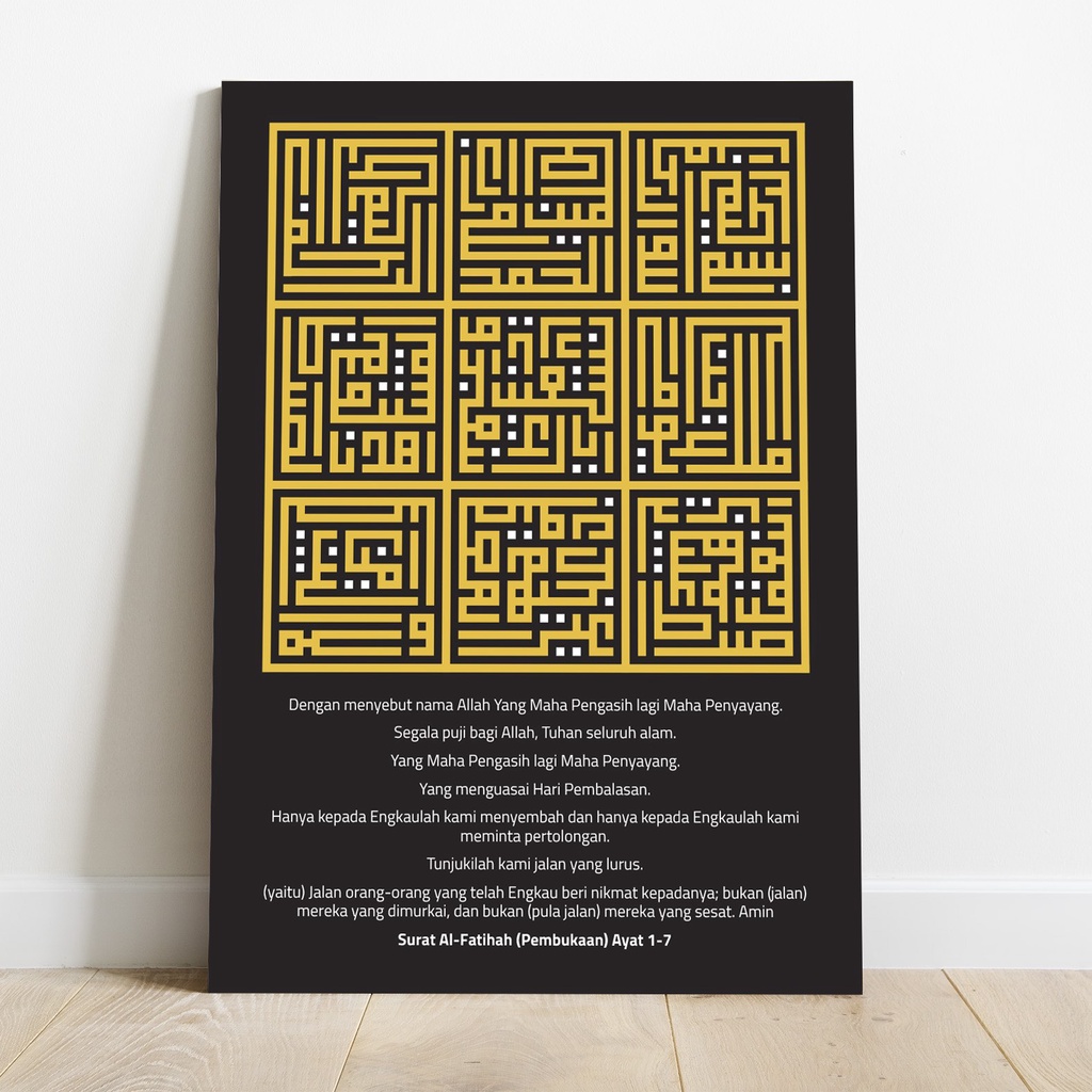 Jual Poster Surat Al-Fatihah Ummul Quran Surah Al-Quran Terjemahan Arti ...