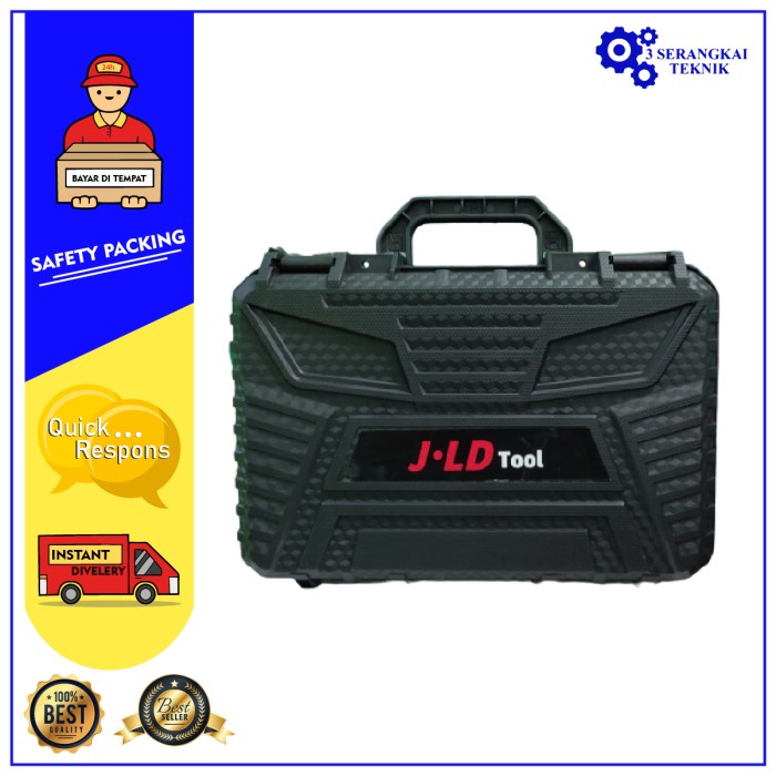 Jual [TISERA] Koper Kotak Alat Toolbox JLD Hitam 36 x 22 x 11 cm ...