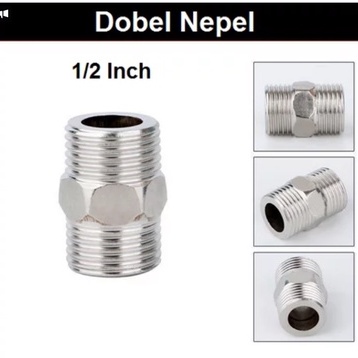 Jual Double Naple 1/2 Inch STAINLESS Drat 1/2" x 1/2" inch Sambungan Pipa | Shopee Indonesia