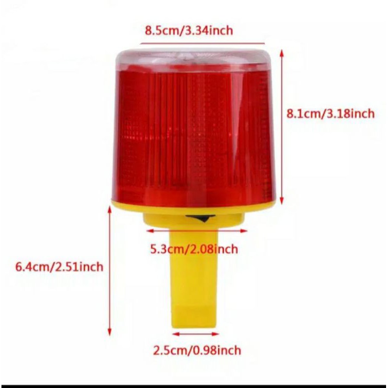 Jual Solar LED Emergency Warning Flash Light Alarm Lamp Traffic ...