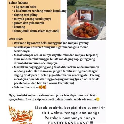 Jual 【FRE⚡H】 BUMBU RENDANG / BUMBU PASTA INSTANT RENDANG BUNDO KANDUANG ...