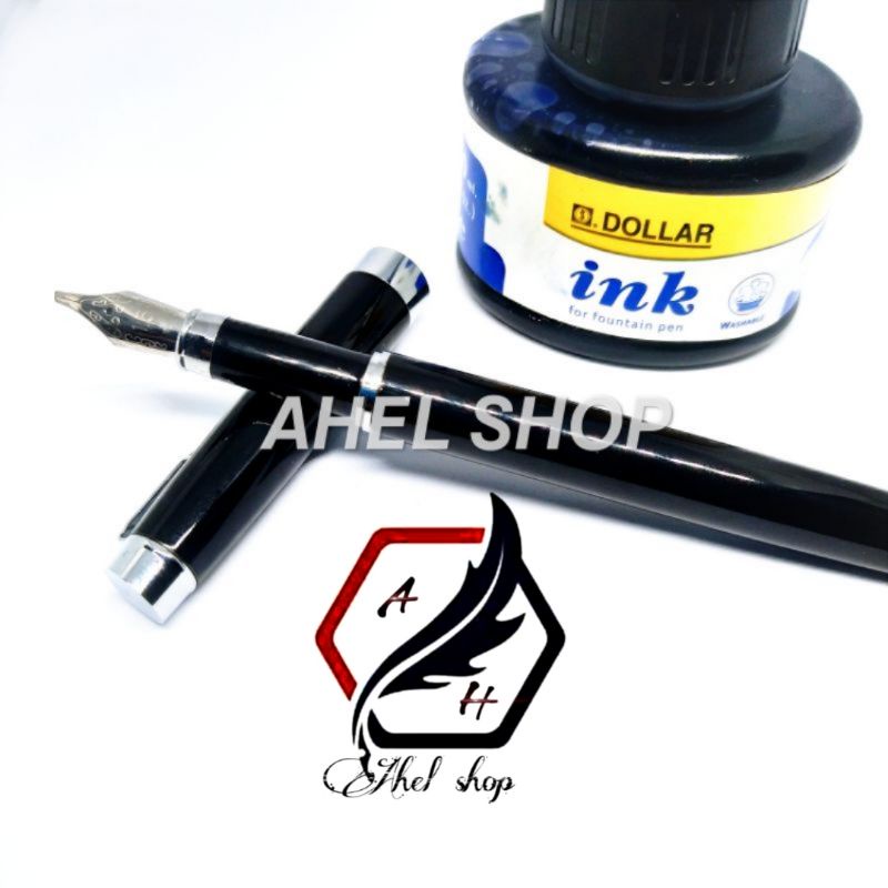 Jual Fountain pen Kalam Pena Kaligrafi Nib 1,5 Mm tinta dollar biru ...