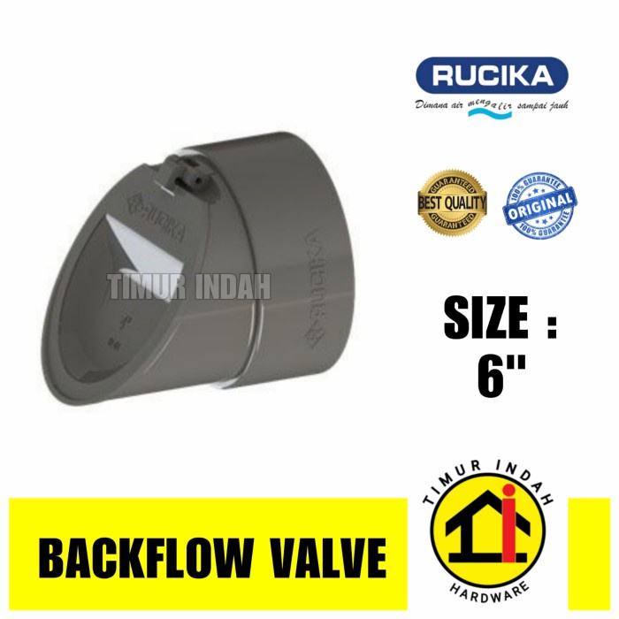 Jual RUCIKA - BACKFLOW VALVE 6" / Tutup Pipa Pembuangan | Shopee Indonesia