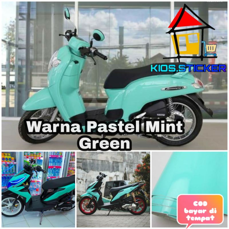 Jual Sticker Warna Mint Pastel Green Skotlet Mint Scoopy Stiker Motor ...