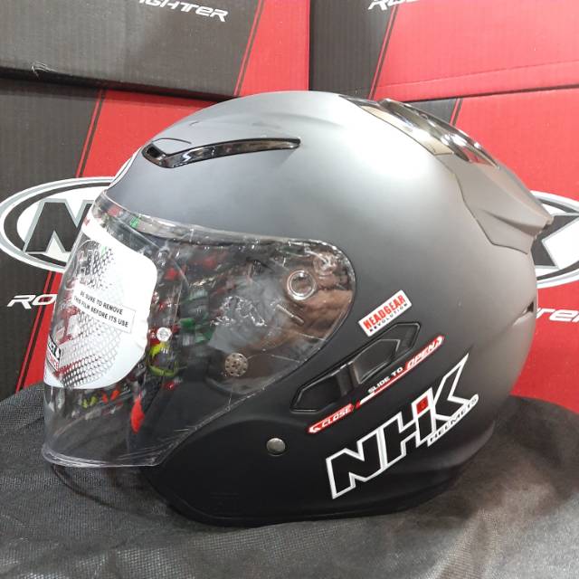 Jual HELM NHK R1 SOLID BLACK DOFF / NHK R1 HITAM DOP | Shopee Indonesia