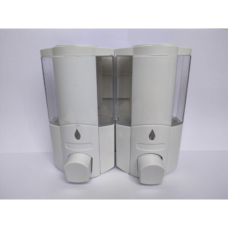 Jual Dispenser sabun cair Double / Tempat sabun cair 2 tabung 400ml x 2 | Shopee Indonesia