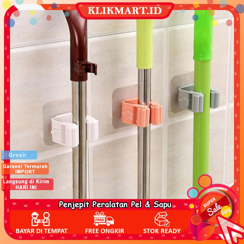 Jual Km-115 Mop Holder Bathroom / Wall Sticker / Penjepit Peralatan Pel ...