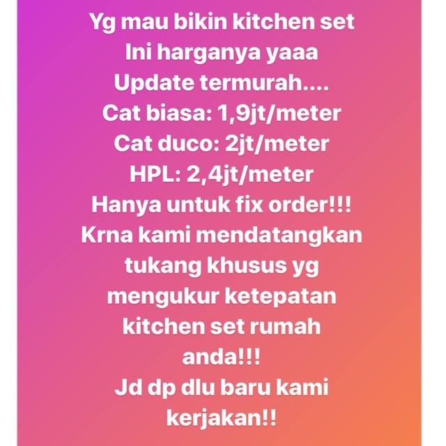 Jual Custom kitchen set!!! | Shopee Indonesia