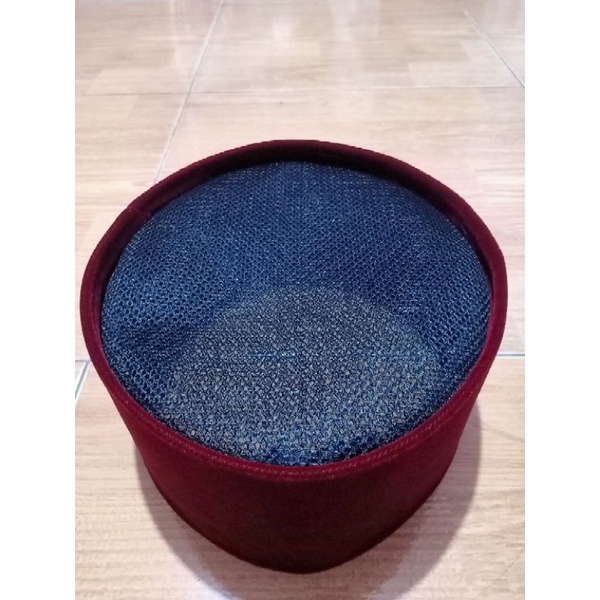 Jual Songkok peci bulat full AC warna merah tua | Shopee Indonesia