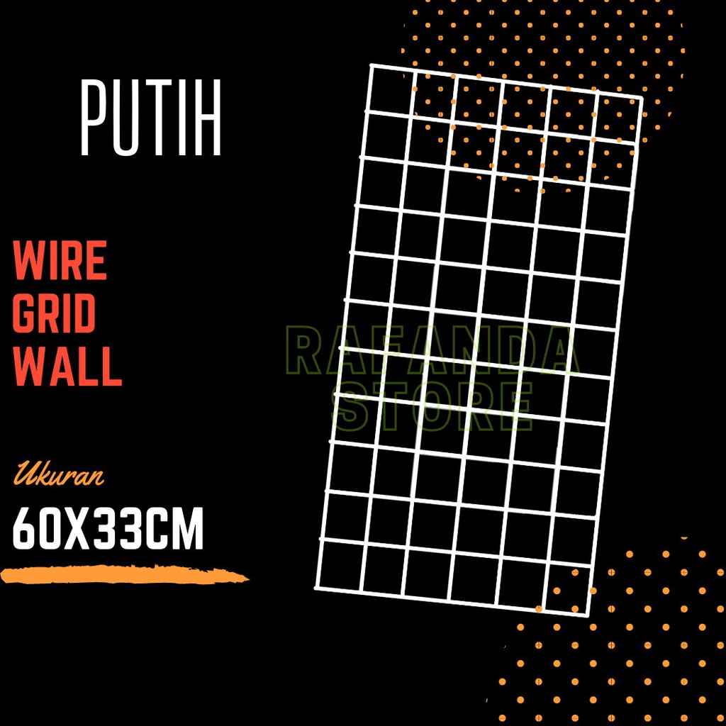 Jual Ram dinding 60x35cm gantungan dekorasi foto polaroid wire grid wal ...