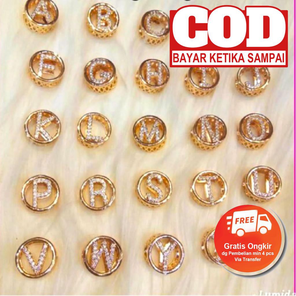 Jual LEONTIN HURUF LEONTIN ALPHABET LEONTIN INISIAL LAPIS EMAS Victoria ...