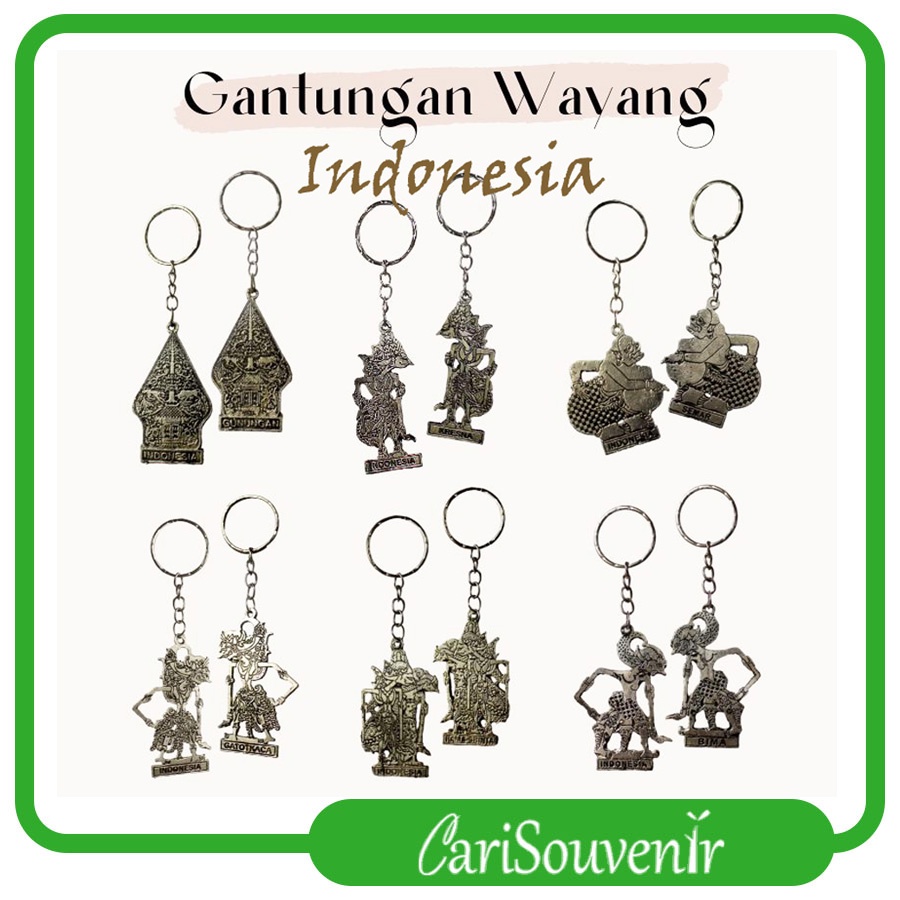 Jual Gantungan kunci/ganci Wayang Khas Indonesia | Shopee Indonesia
