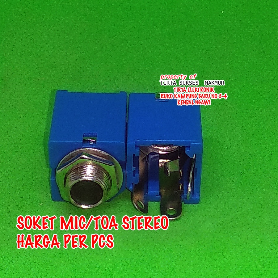 Jual Socket Mic Mono STEREO Body Segi 3P Soket kotak BULAT Akai Audio ...