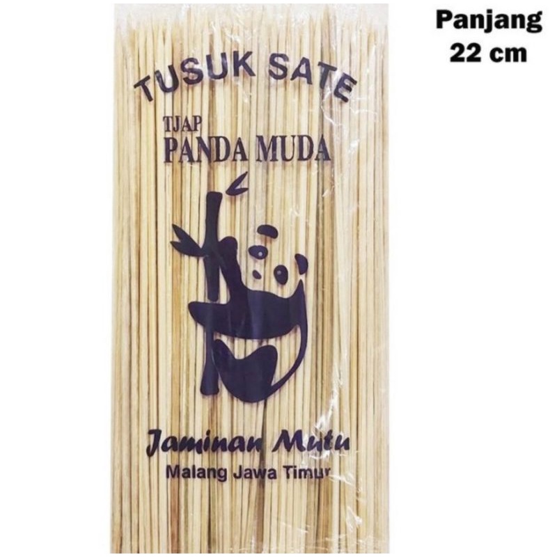 Jual tusuk sate bambu tusuk sate cap panda tusuk cilok harga 1 bungkus ...