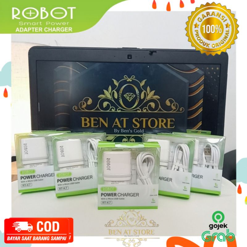 Jual Robot RT-K7 Quick Charge 5V/1A Fireproof Charger With Micro USB ...