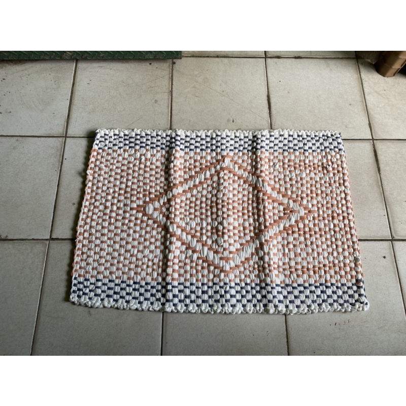 Jual Keset Kaki Anyaman JUMBO 74x50cm Kosetan Rumah Lap Kaki Katun ...