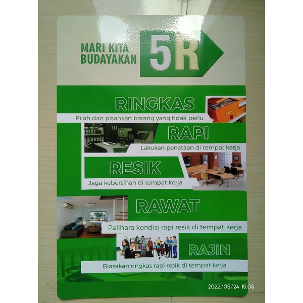 Jual Poster Ke 4, 5 R Ringkas, Rapi, Resik, Rawat, Rajin | Shopee Indonesia