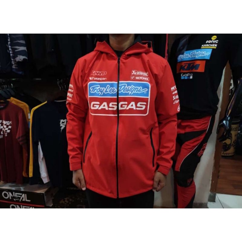 Jual jaket parasut jaket motor waterproof tld Gasgas KTM racing ...