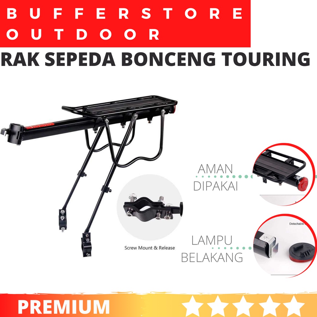 Jual Rak Boncengan Belakang Sepeda Touring Tas Pannier | Shopee Indonesia