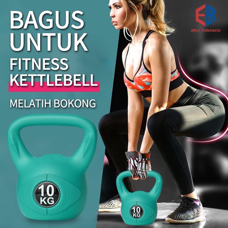 Jual EBUY Kettlebell 10KG / Alat Fitness di Rumah / Barbell 10 KG/ Dumbell / Barbel 10kg ...