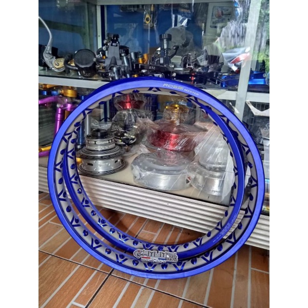 Jual velg Rossi Master Vline V line Blue 140 140 ring 17 | Shopee Indonesia