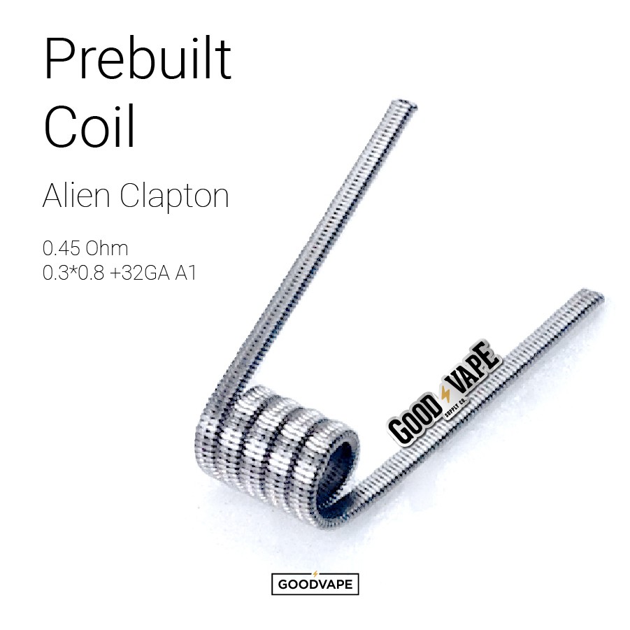 Jual 2Pcs Prebuilt Coil - Alien Clapton A1 0.45 Ohm A1 0.45ohm | Shopee ...