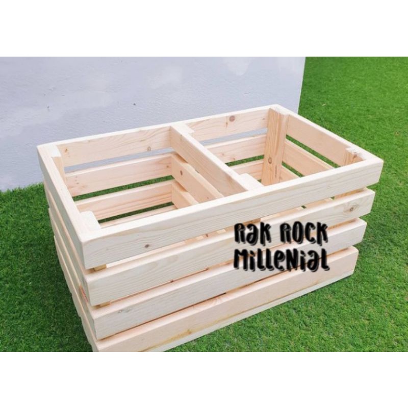 Jual Wooden Storage Box Wooden Crate 60x33x36 Peti Kayu | Box Kayu Peti ...