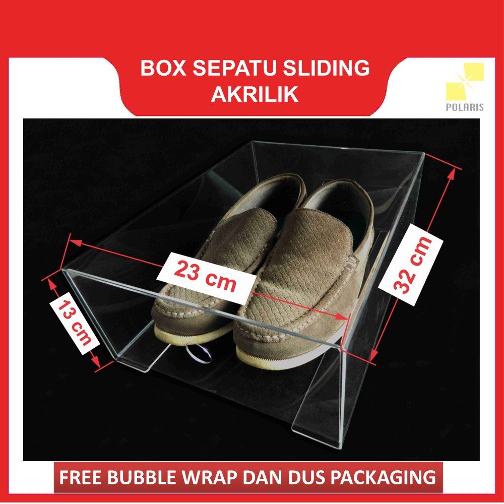 Jual BOX SEPATU AKRILIK SLIDING / KOTAK SEPATU ACRYLIC / SHOES CASE ...