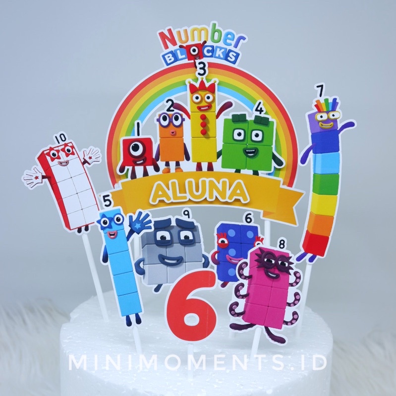 Jual Cake Topper 3D Number Blocks Numberblocks Block | Shopee Indonesia