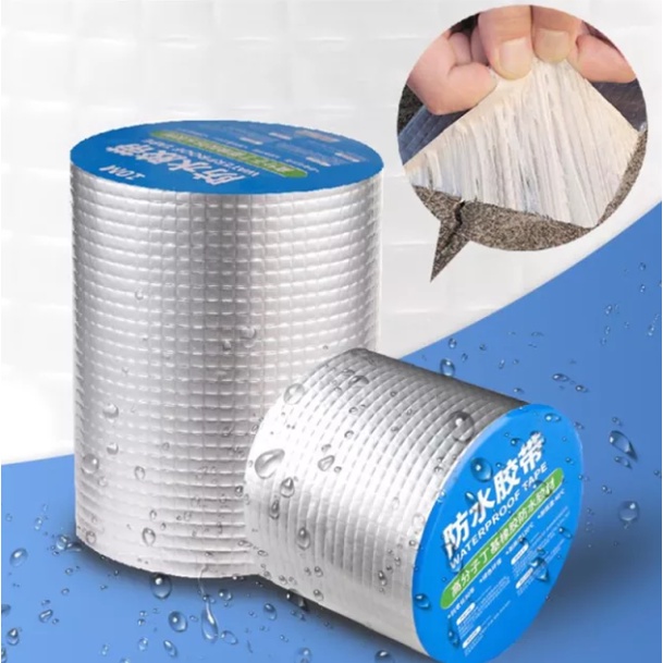 Jual LAKBAN ANTI BOCOR 3M 5M / LAKBAN ALUMINIUM FOIL BUTYL WATERPROOF 3 METER 5 METER / LEM ANTI ...