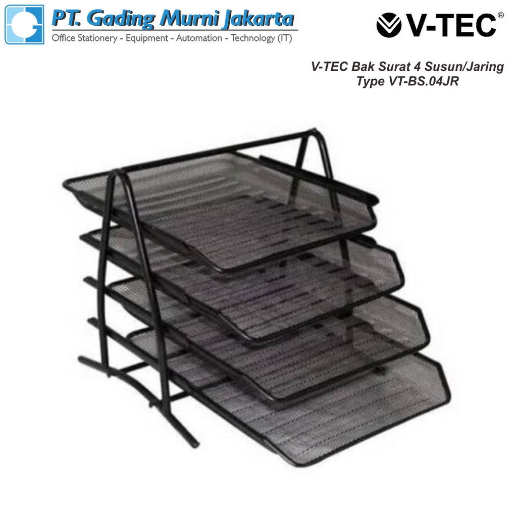 Jual Letter Tray / Bak Surat Besi 4 Susun V-Tec BS.04JR | Shopee Indonesia