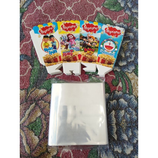 Jual kertas popcorn + plastik popcorn / kotak popcorn / karton popcorn ...