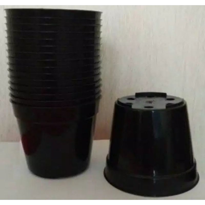 Jual pot hitam ukuran 15cm | Shopee Indonesia