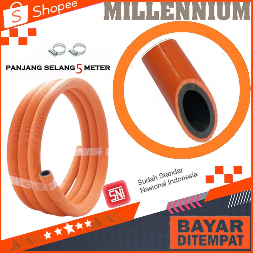 Jual Selang Gas Orange Panjang 5 Meter Selang Gas Super Tebal SNI ...