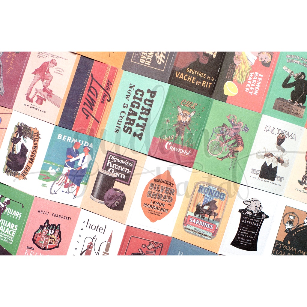 Jual Stiker American Vintage Brand Sticker Kata Kata Unik DIY Scrapbook ...