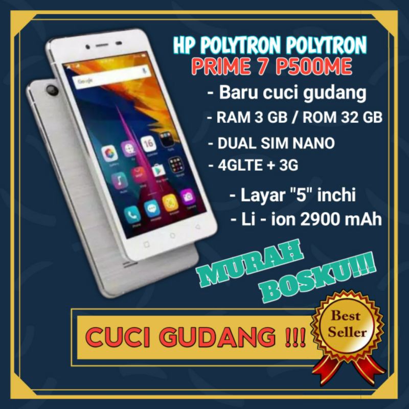 Jual HP MURAH 4G HP POLYTRON PRIME 7 P500ME BARANG BARU CUCI GUDANG ...