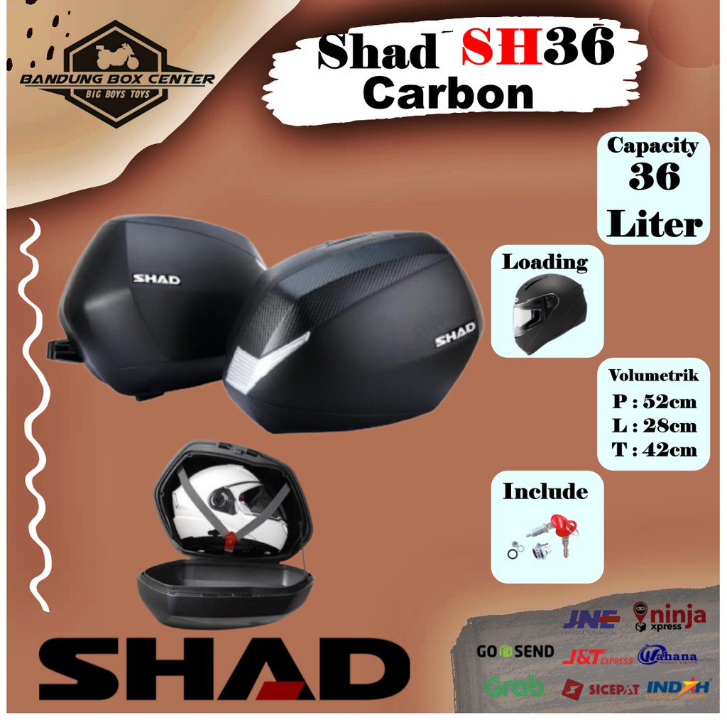 Jual Sidebox Motor atau Side Box Shad Box Samping Shad SH36 Carbon SH ...