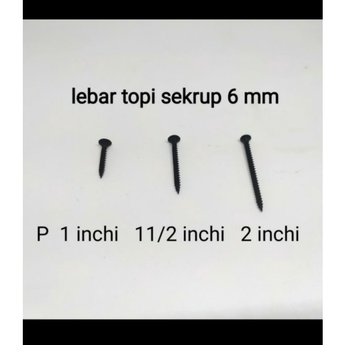 Jual Sekrup hitam Gipsum / sekrup kayu tajam 50 pcs | Shopee Indonesia