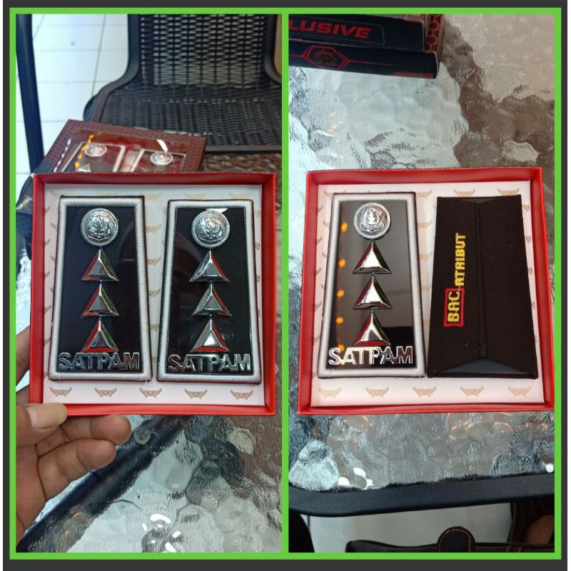 Jual PANGKAT SATPAM PANGKAT SECURITY SEGITIGA TIGA | Shopee Indonesia