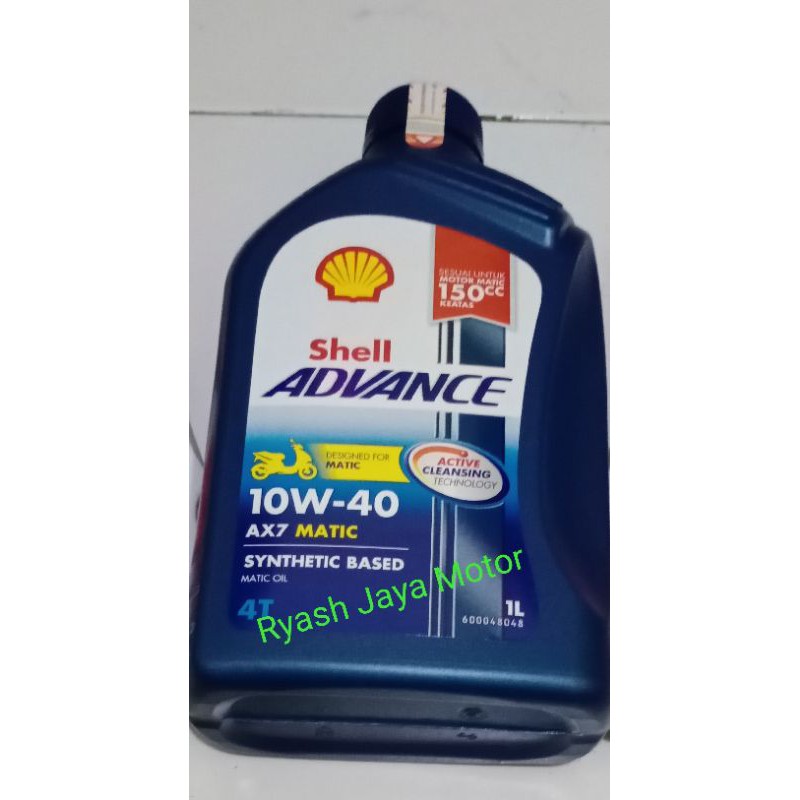 Jual oli shell Ax7 Matic 10-40 1ltr for n-max/ Vario 150/ x-max/ Vario ...