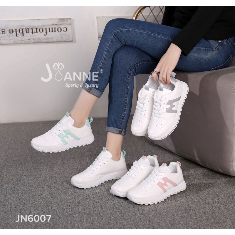 Jual [JOANNE] Sepatu Leather Sneakers Shoes JN6007 | Shopee Indonesia